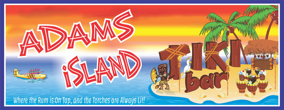 Tropical Tiki Bar Sign: Seaplane, Island Oasis - Personalized Decor ...