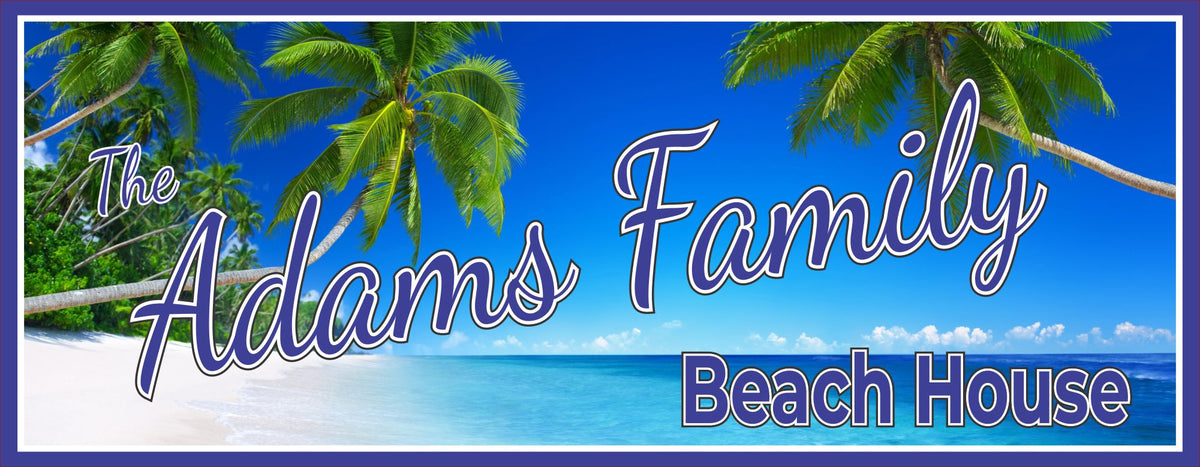 Sandy Shores: Personalized Beach Signs for Coastal Charm| Fun Sign Factory
