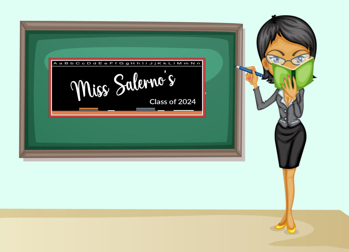 Personalized Blackboard School Sign for Teachers: Custom Name| Fun Sign ...