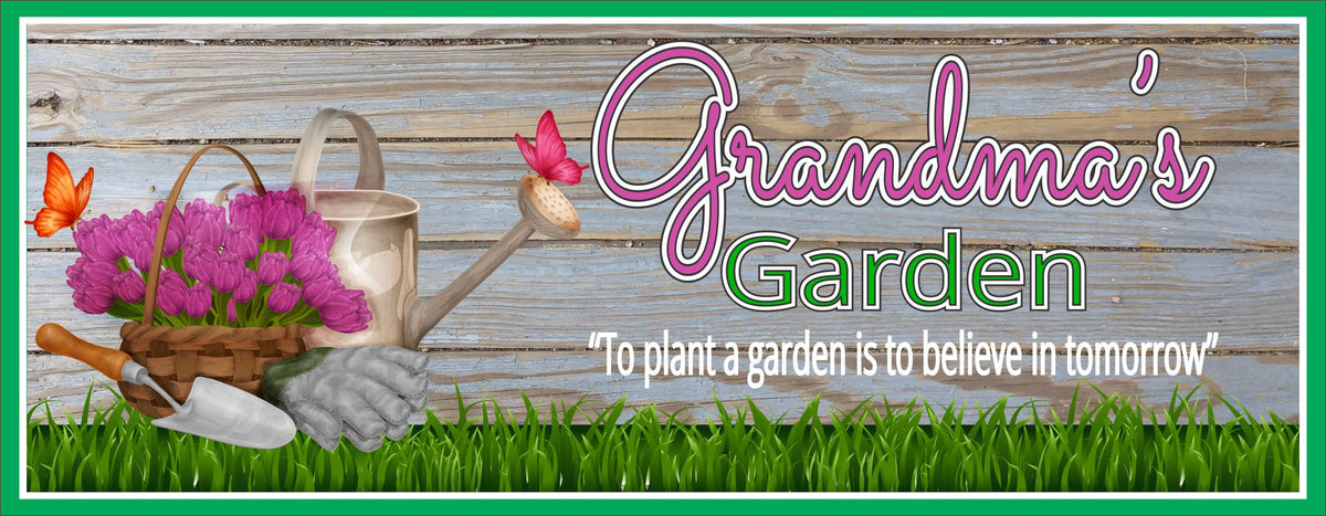 Personalized Garden Sign: Custom Decor with Garden Tools| Fun Sign Factory