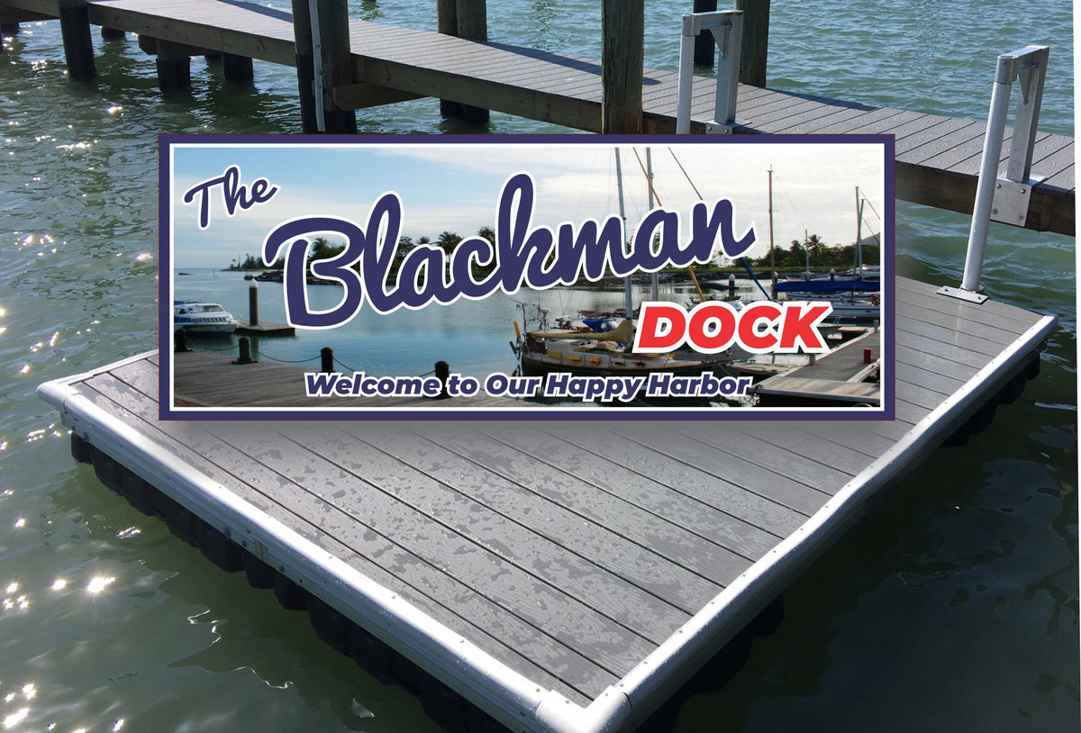 Custom Marina Dock Sign | Personalized Boat and Palm Scene| Fun Sign ...