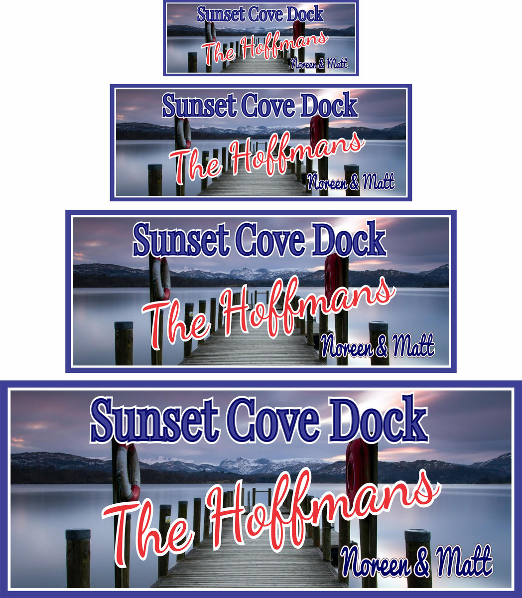 Custom Dock Sign - Personalized Wood Pier & Life Preserver Decor| Fun ...