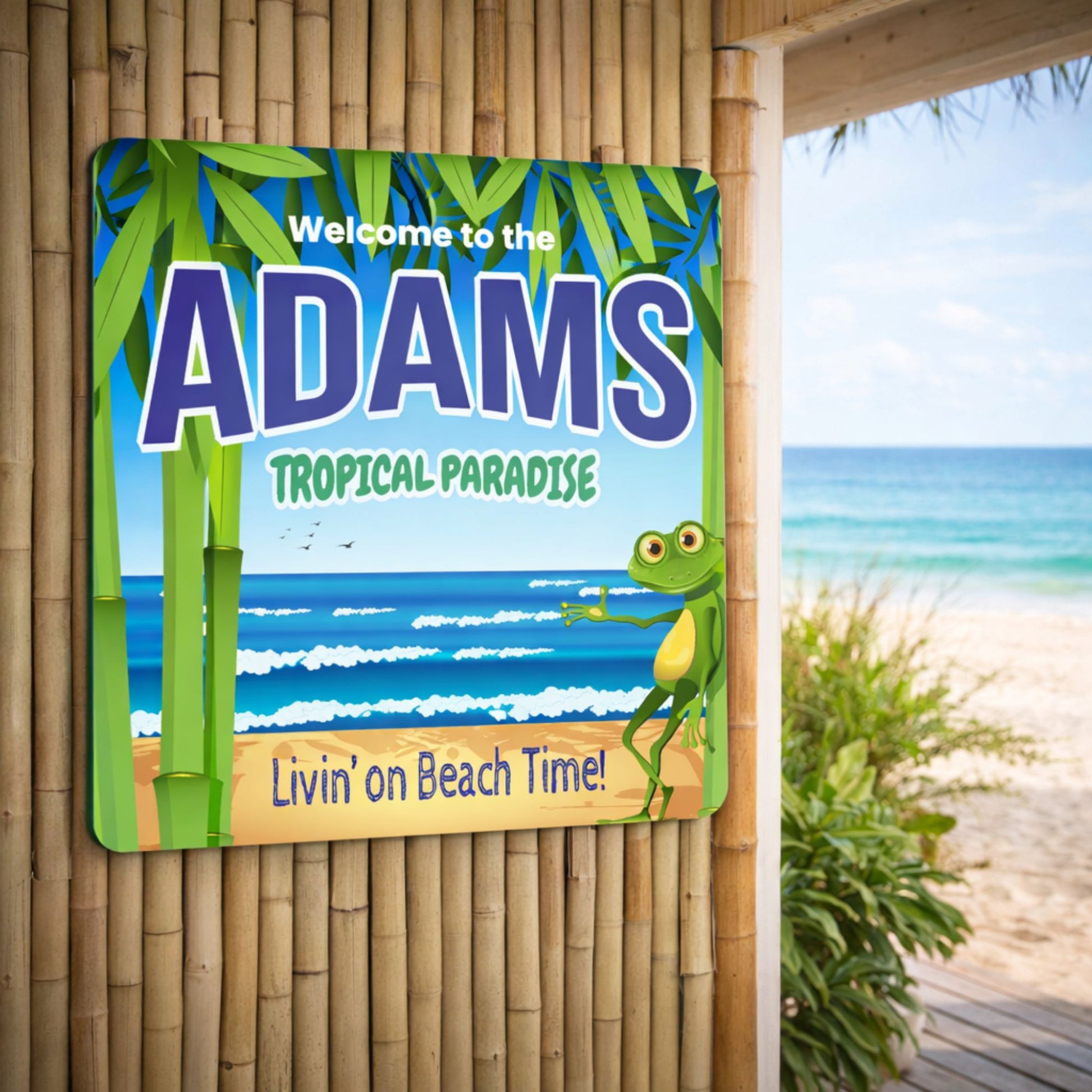 Personalized Tropical Paradise Sign | Fun Sign Factory