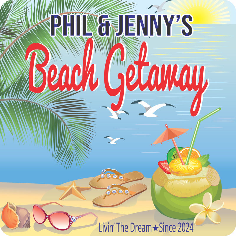 Sandy Shores: Personalized Beach Signs for Coastal Charm| Fun Sign Factory