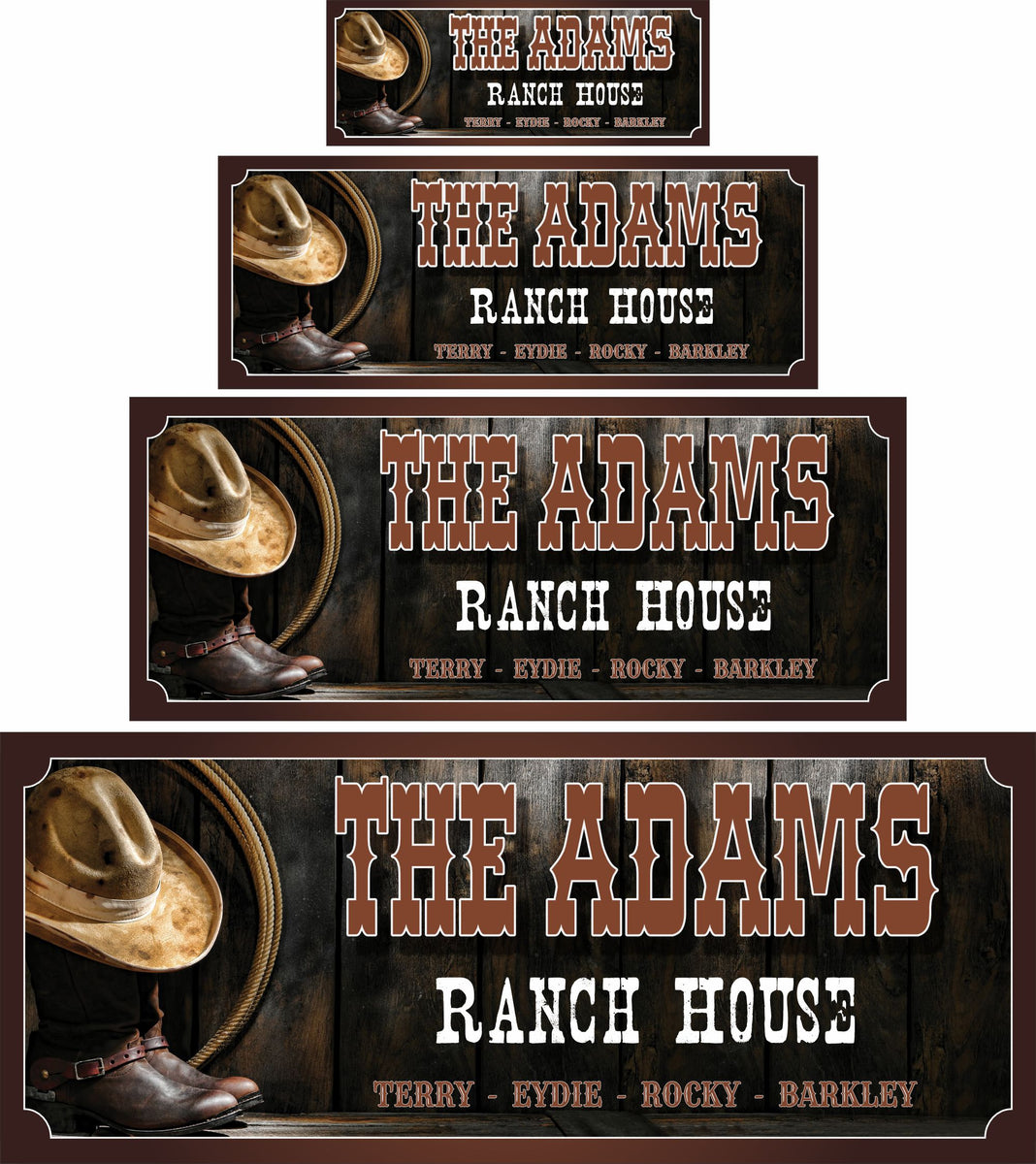 Custom Western Sign - Personalized Cowboy Hat, Boots & Lasso Decor| Fun ...
