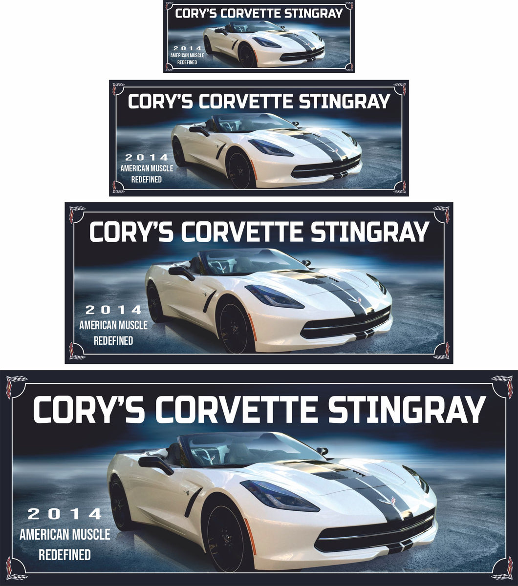 Personalized 2014 Chevrolet Corvette Stingray Sign – Customizable Text ...