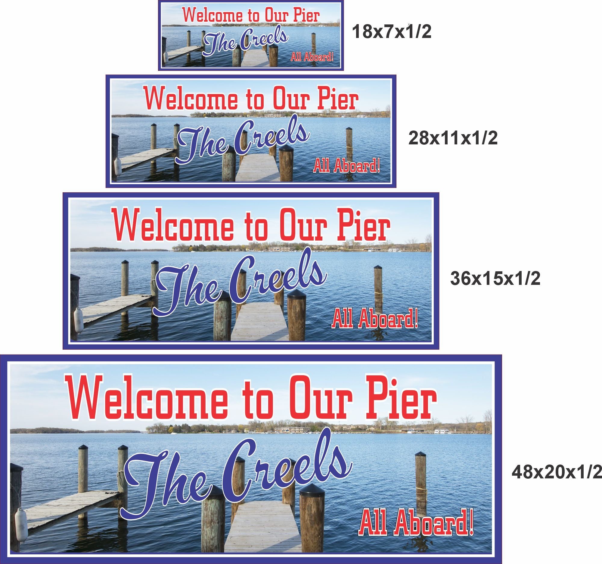 Personalized Dock or Pier Sign – Waterfront Decor | Fun Sign Factory