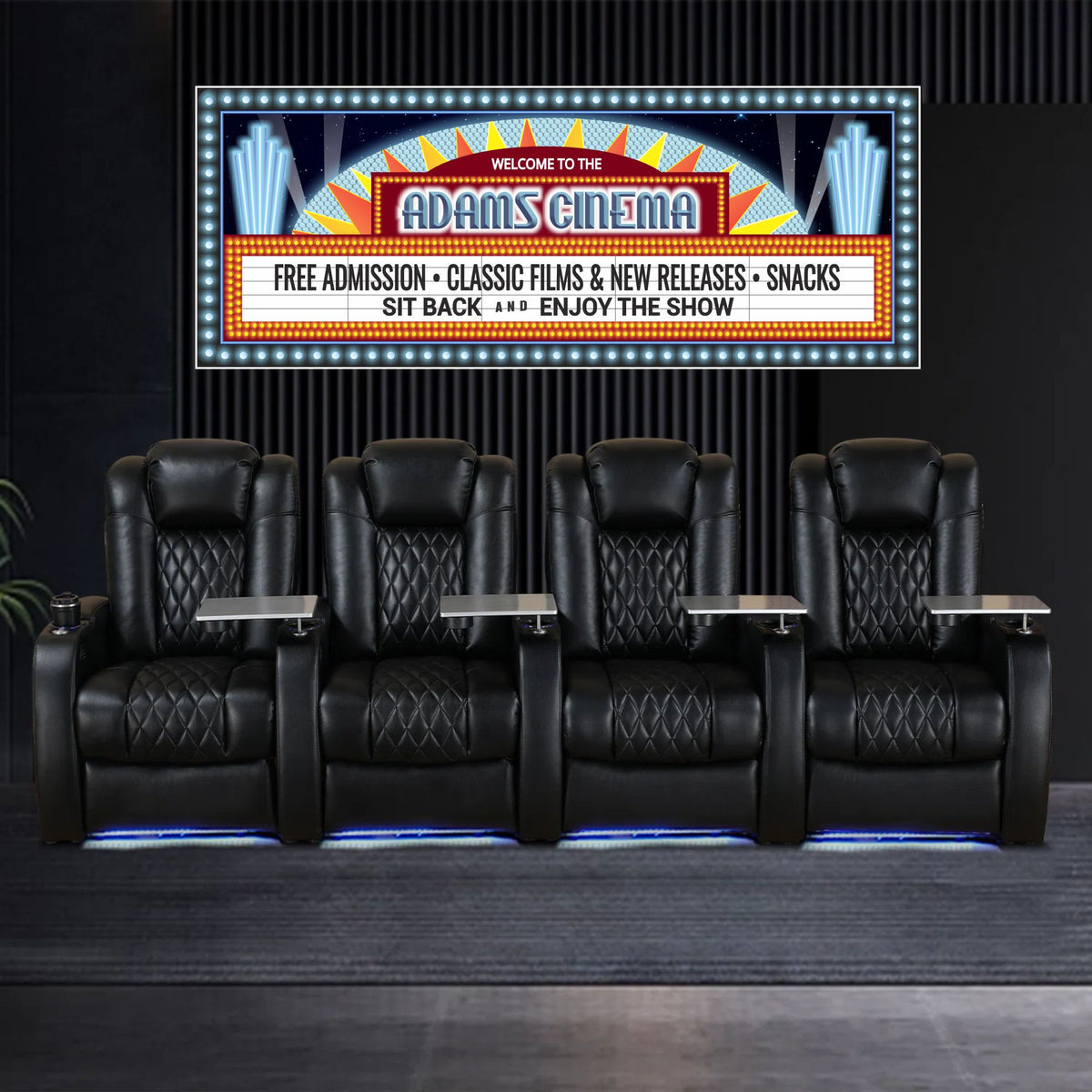 Personalized Home Theater Sign – Custom Cinema Marquee Decor| Fun Sign ...