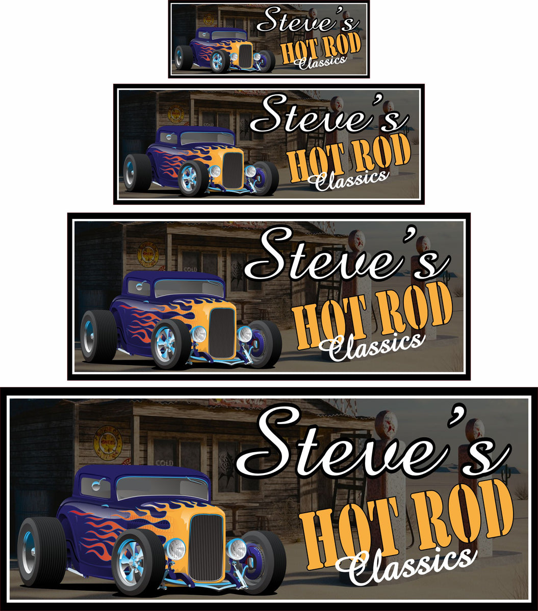 Personalized Hot Rod Classics Sign - Vintage Gas Station Decor| Fun ...