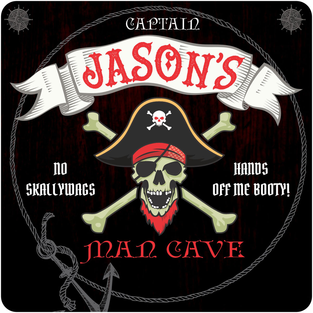 Custom Pirate Bar Sign for Man Cave – Personalized Décor| Fun Sign Factory