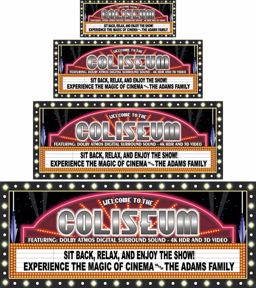 Customizable Retro Marquee Home Theater Sign - Retro Marquee| Fun Sign ...