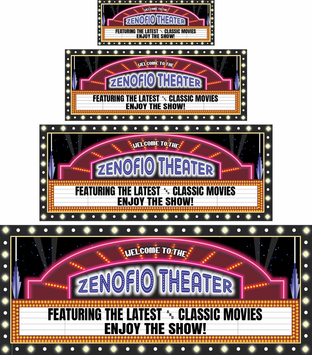 Custom Movie Theater Marquee Sign - Retro Glam Home Décor| Fun Sign Factory