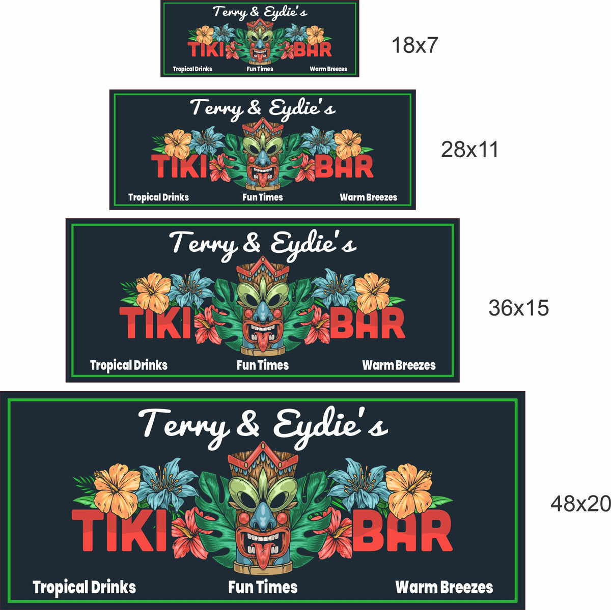 Custom Tiki Bar Sign - Tropical Wall Decor| Fun Sign Factory