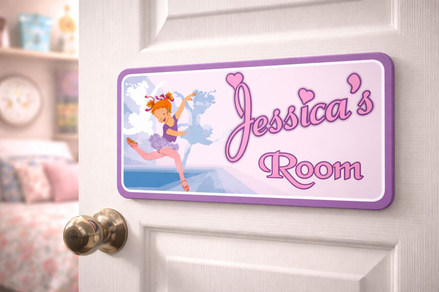 Personalized Ballet Room Sign Custom Kids Name | Fun Sign Factory