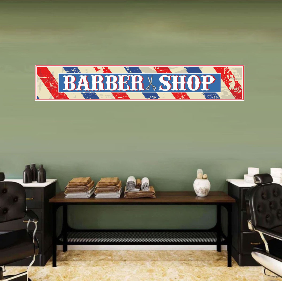 Custom Retro Barber Shop Sign | Choice of Scissors or Razor Design| Fun ...