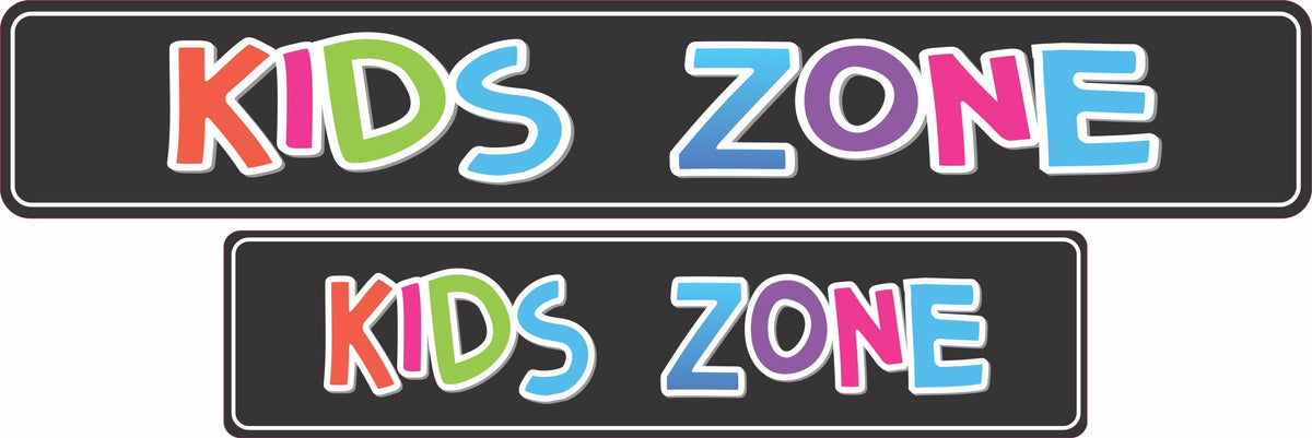 Aluminum Kids Zone Sign: Vibrant Playroom Decor for Children's Room ...