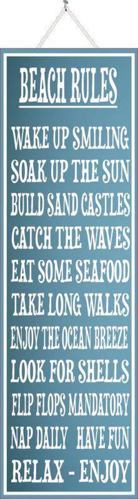 Beach Rules | Inspirational Décor| Fun Sign Factory