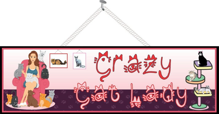 Crazy Cat Lady Sign | Funny Signs| Fun Sign Factory