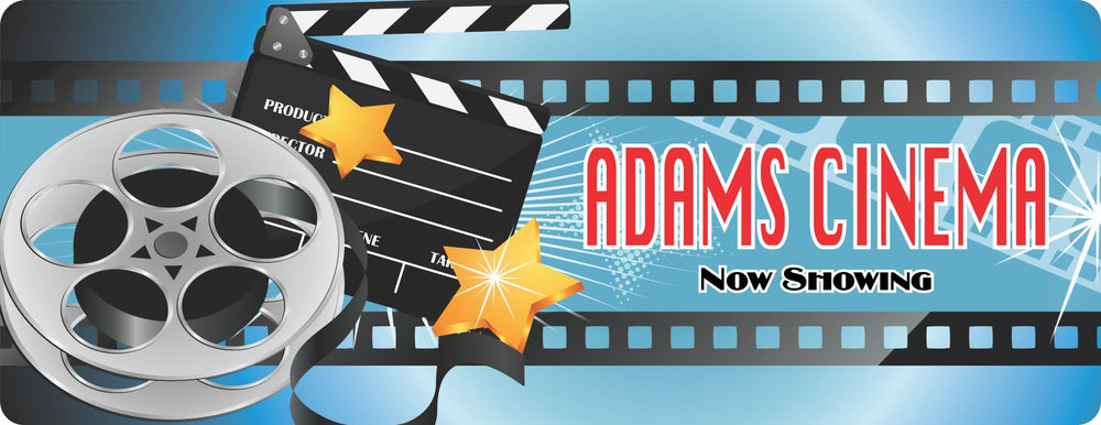 Personalized Home Theater Sign: Film Reel & Gold Stars| Fun Sign Factory