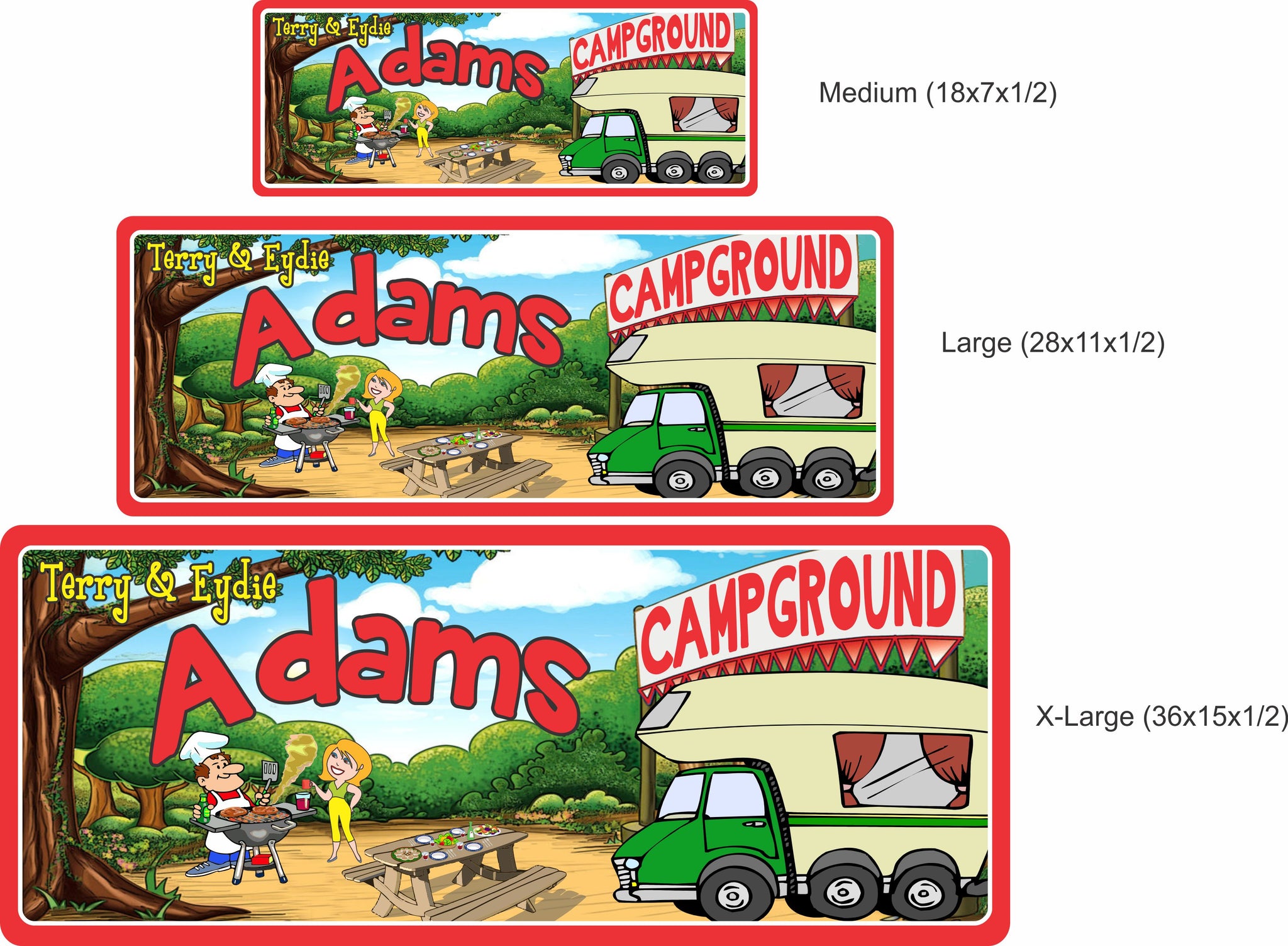 Personalized RV Campground Sign - Custom Camping Decor| Fun Sign Factory