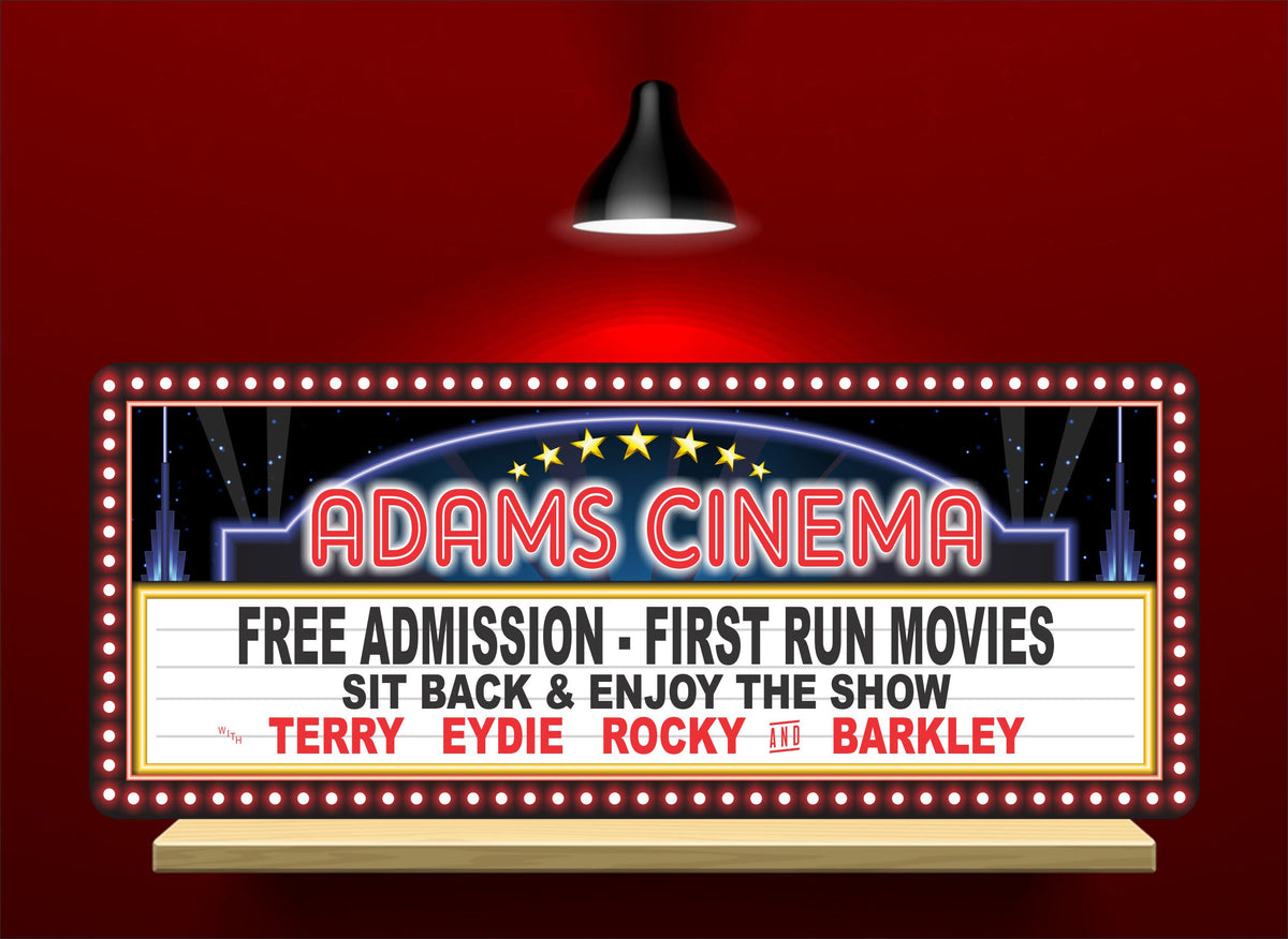 Personalized Sign | Home Cinema Sign| Fun Sign Factory