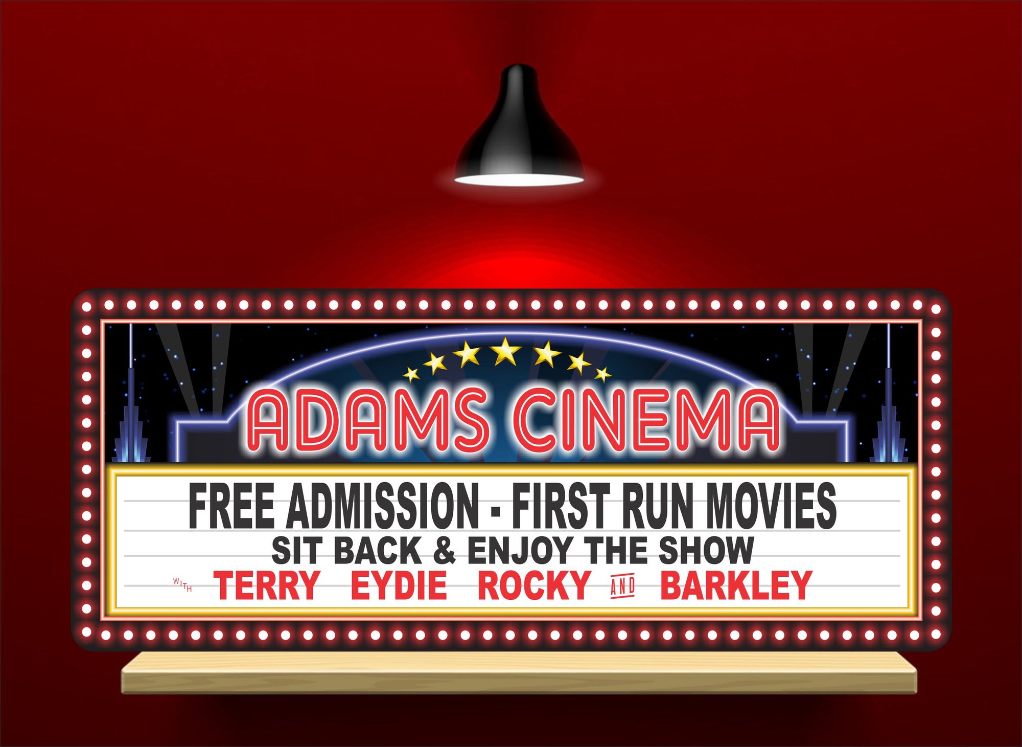 Personalized Sign | Home Cinema Sign| Fun Sign Factory