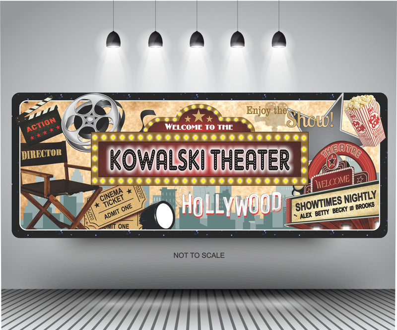 Hollywood Marquee Home Cinema Sign| Personalized Home Theater Signs ...