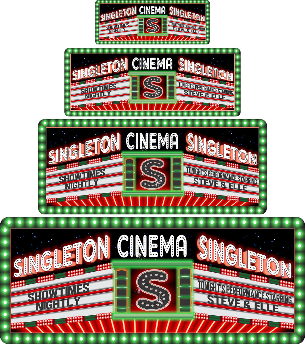 Buy Movie Marquee Sign | Personalized Home Theater Signs| Fun Sign Factory