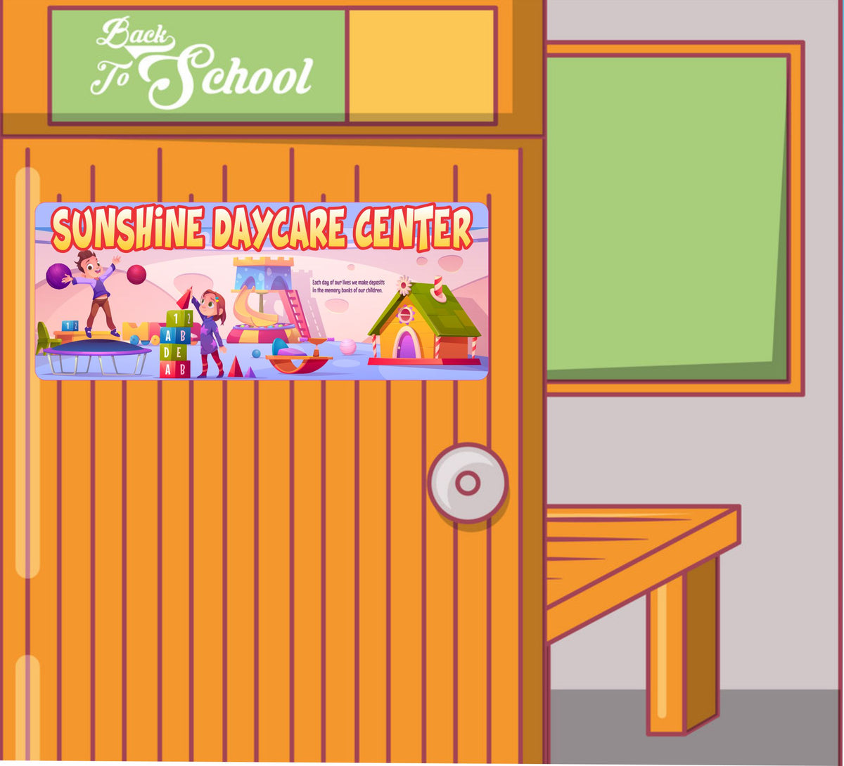 Personalized Daycare Sign: Kids Playing Design, Available in 5 Sizes ...