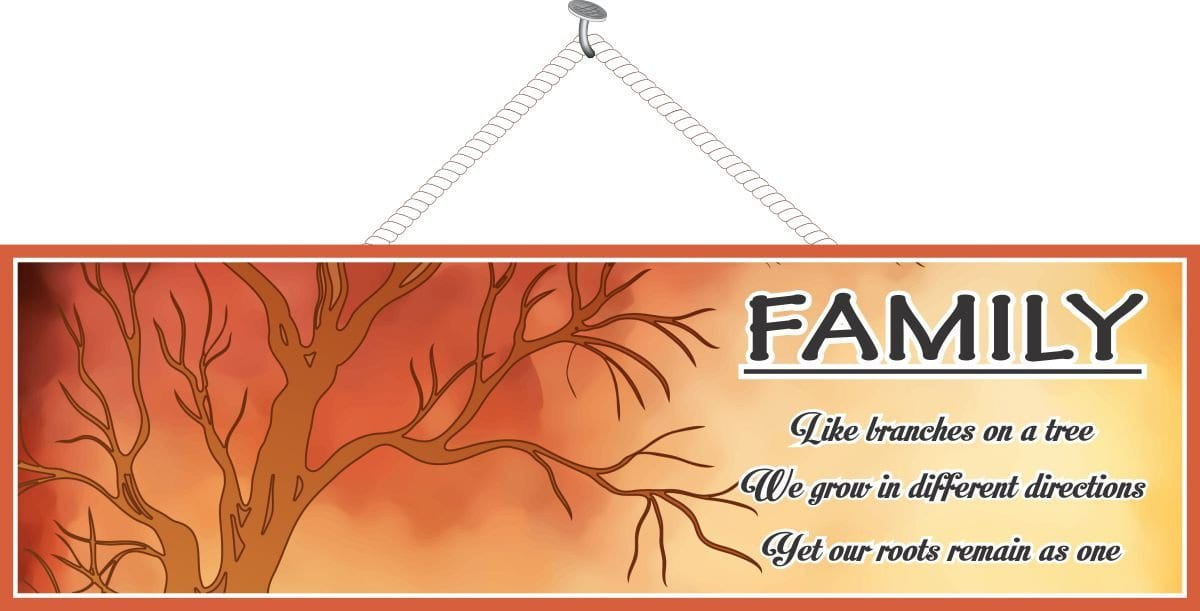 Family Tree Quote Sign | Family Art| Fun Sign Factory
