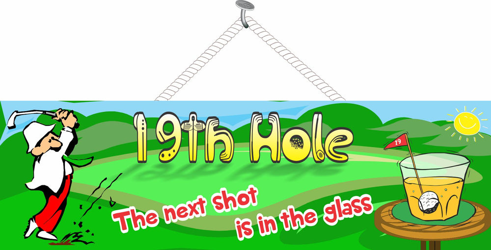 19th Hole Sign | Golf Decor | Fun Sign Factory| Fun Sign Factory