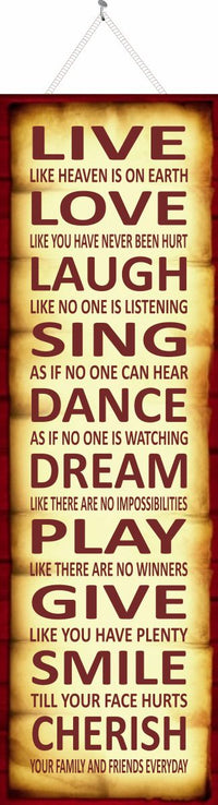 Live Love Laugh Quote Sign | Inspirational Signs| Fun Sign Factory