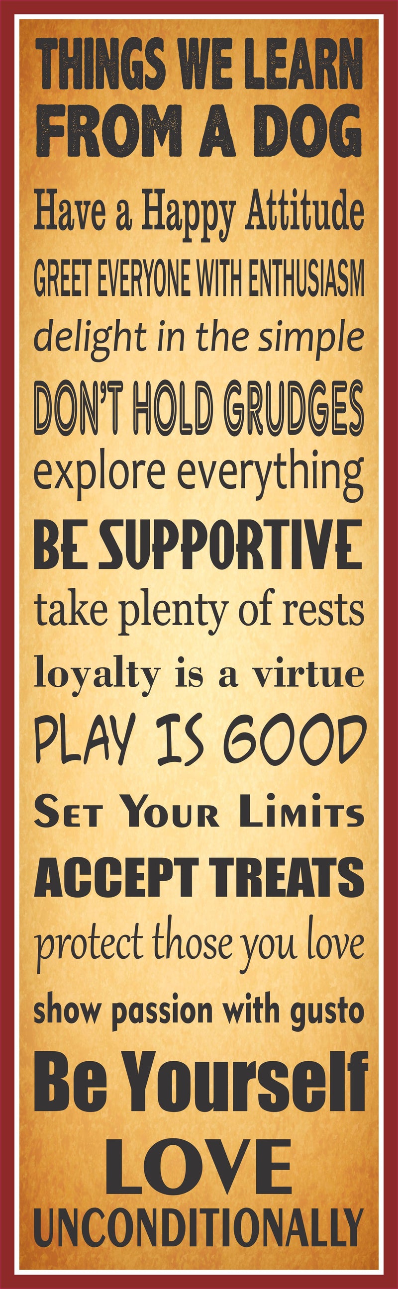 Inspirational Quote Sign | Dog Owner | Fun Sign Factory| Fun Sign Factory