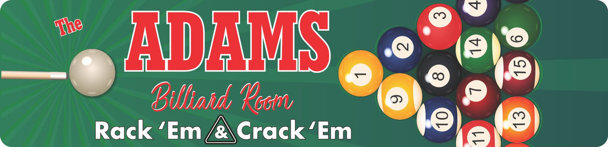 Custom Personalized Billiard Sign for Stylish Pool Room Decor| Fun Sign ...