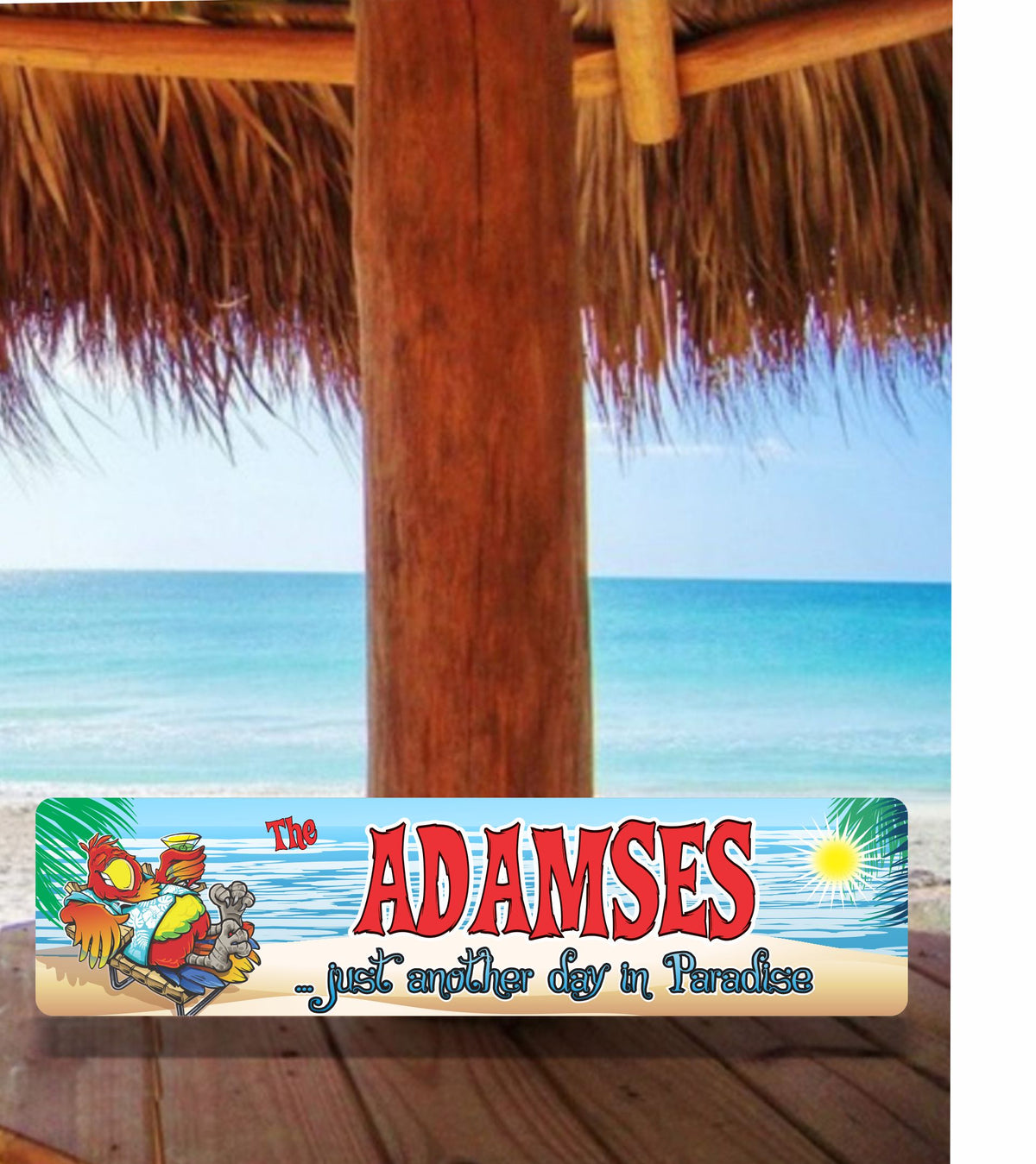 Tiki Bar Signs | Tropical Parrot Beach Sign| Fun Sign Factory