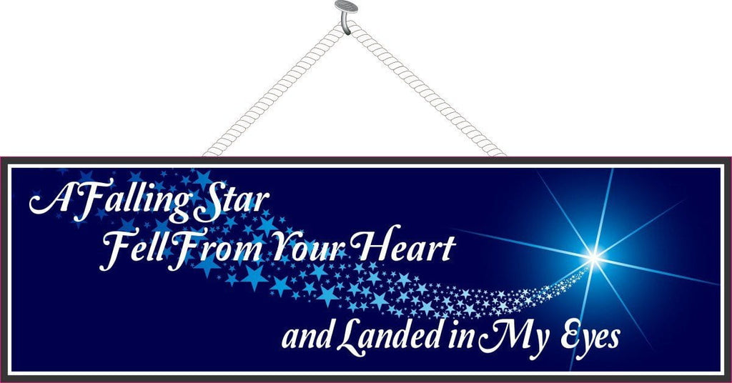 Falling Star Love Quote Sign | Inspirational Signs | Fun Sign Factory