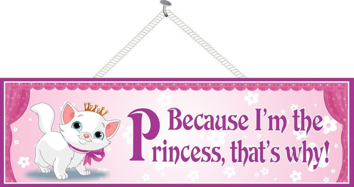 Cute Kitten Princess Sign | Funny Signs | Fun Sign Factory